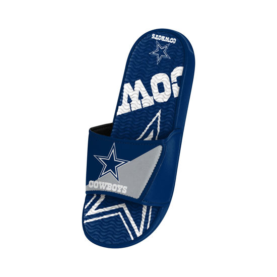 GetUSCart- FOCO Dallas Cowboys NFL Mens Colorblock Big Logo Gel Slides - XL