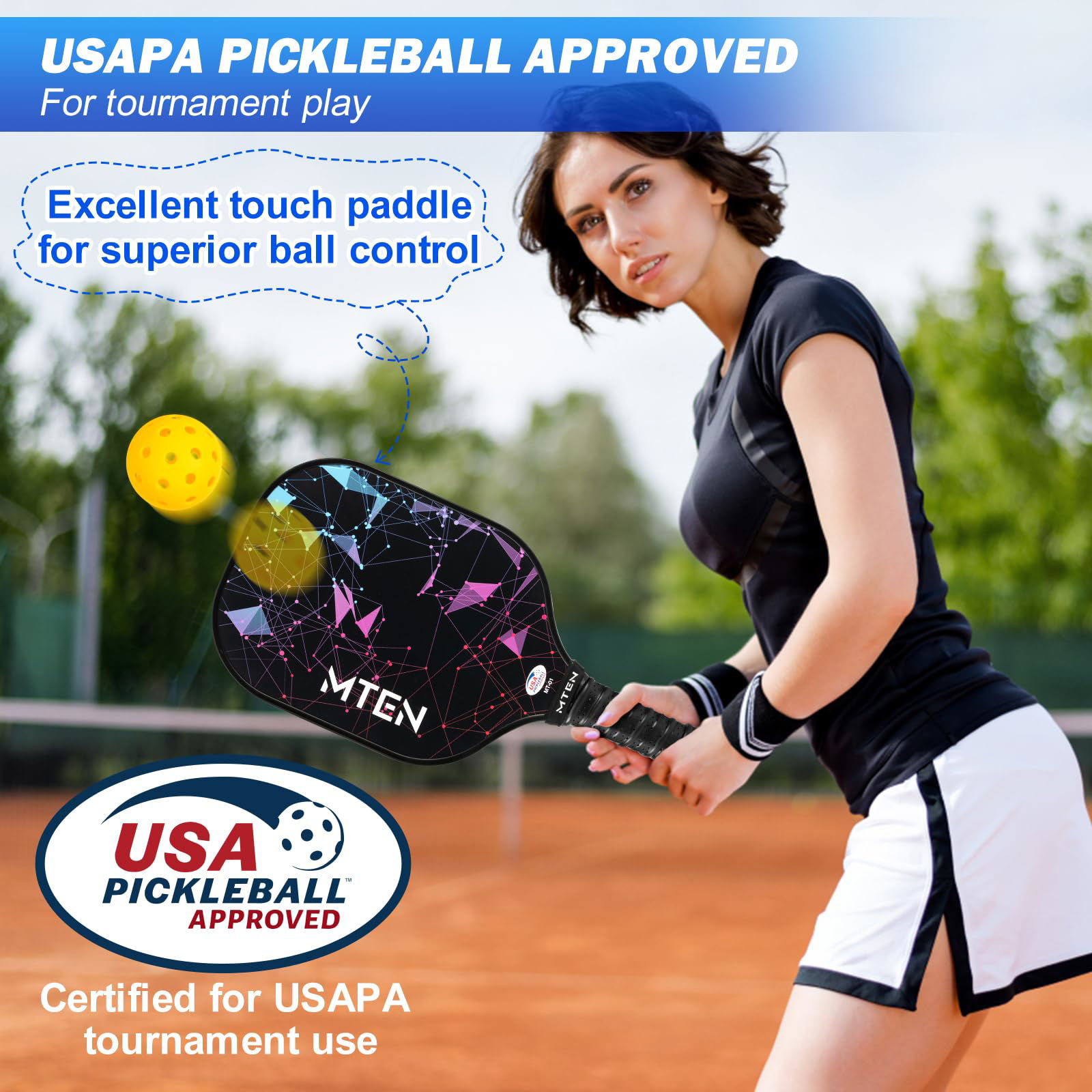 GetUSCart- Pickleball Paddles, USAPA Approved Fiberglass Surface ...