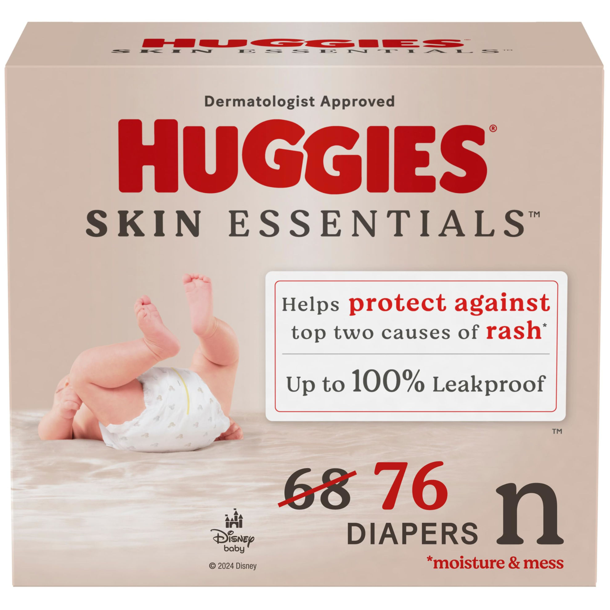 GetUSCart- Huggies Size Newborn Diapers, Skin Essentials Baby Diapers ...