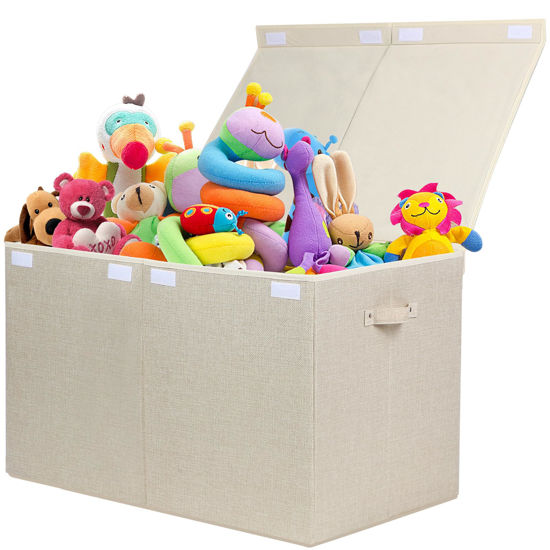 GetUSCart- popoly 122L Large Toy Box Chest with Lid, Foldable Toy ...