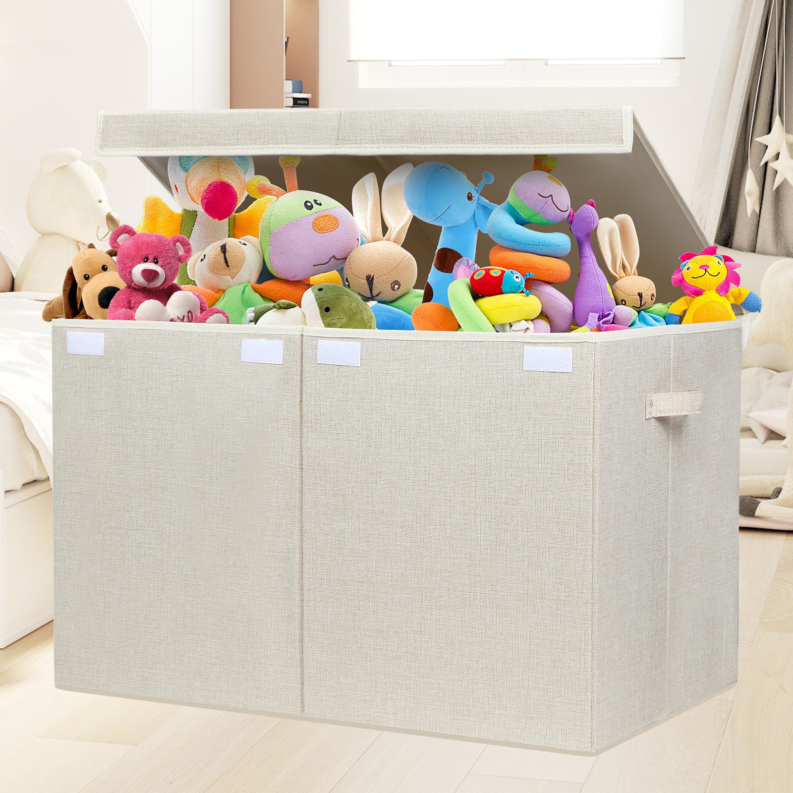 GetUSCart- popoly 122L Large Toy Box Chest with Lid, Foldable Toy ...