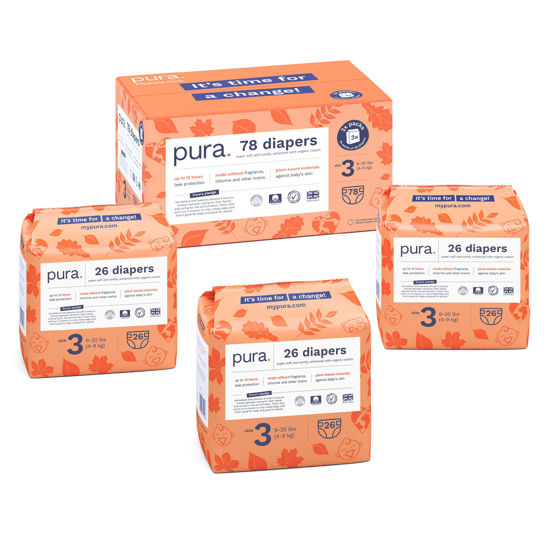 GetUSCart- Size 3 Eco-Friendly Diapers (9-20 lbs) Totally Chlorine Free ...