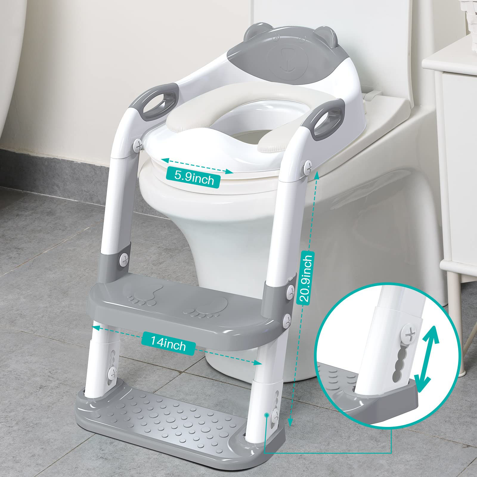 GetUSCart- SKYROKU Toilet Potty Training Seat with Step Stool Ladder ...