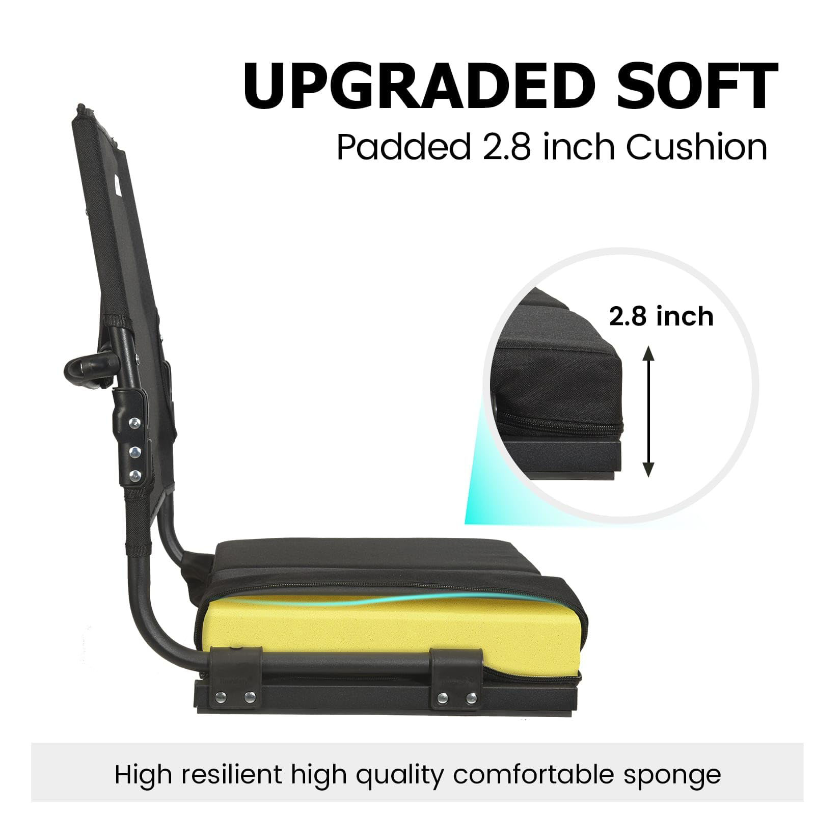 GetUSCart- Stadium Seats for Bleachers with Back Support Wide, Portable ...