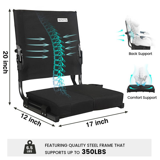 GetUSCart- Stadium Seats for Bleachers with Back Support Wide, Portable ...