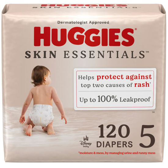 GetUSCart- Huggies Size 5 Diapers, Skin Essentials Baby Diapers, Size 5 ...