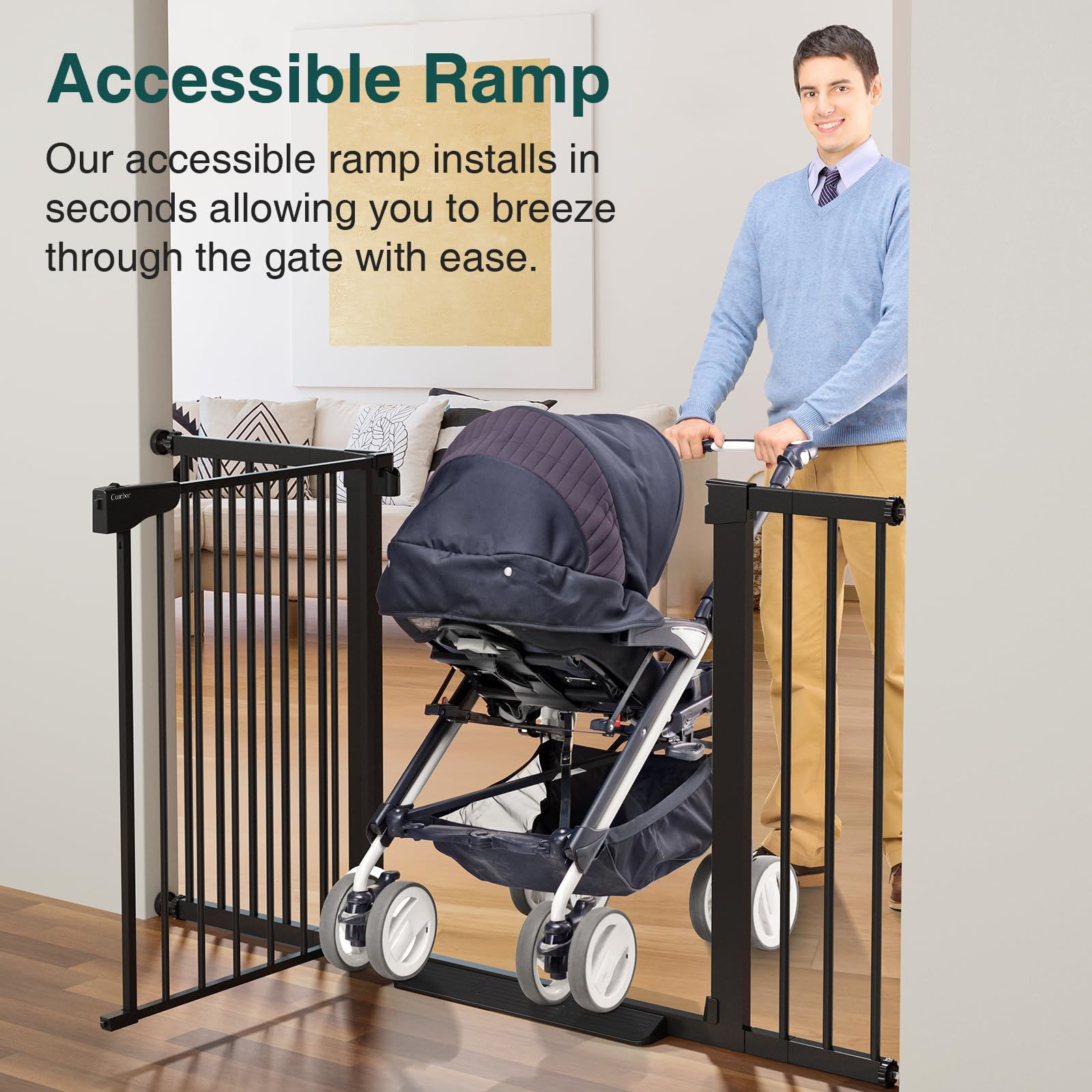 GetUSCart- Cumbor 29.7-54.2" Wide Baby Gate for Stairs, Mom's Choice ...