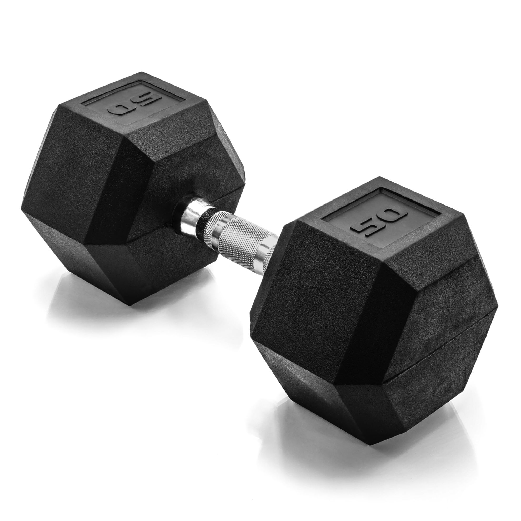 GetUSCart- CAP Barbell 50 LB Coated Hex Dumbbell Weight, New Edition