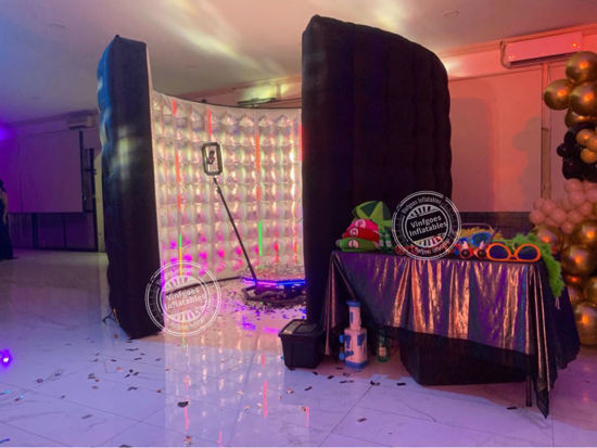 GetUSCart- Vinfgoes 360 Photo Booth Inflatable Enclosure with 24pcs Led ...