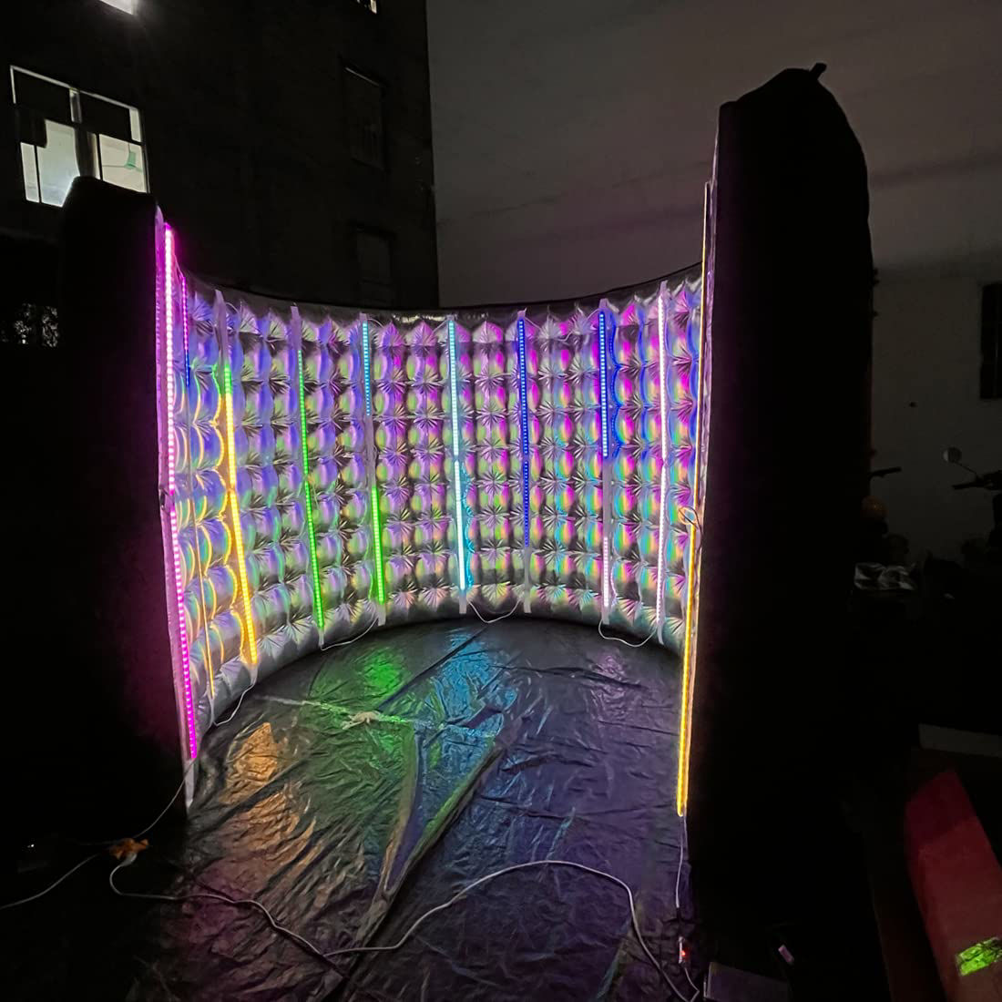 GetUSCart- Vinfgoes 360 Photo Booth Inflatable Enclosure with 24pcs Led ...