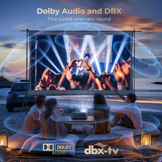 GetUSCart- [1000 ANSI & Audio by dbx-tv] Alvar 4K Projector with WiFi ...