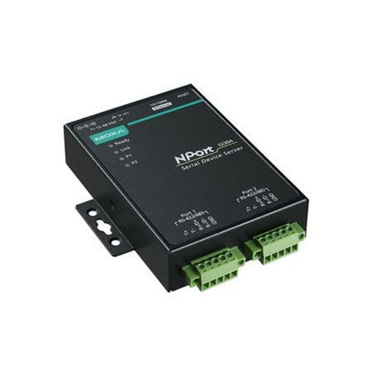 GetUSCart- MOXA NPort 5230A 2 Port Device Server, 10/100M Ethernet, RS-422/485, Terminal Block ...