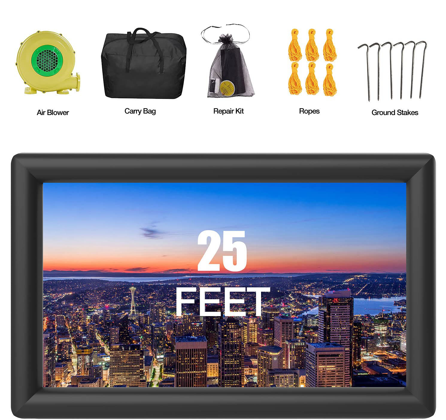 GetUSCart- PPXIA Inflatable Movie Screen 25ft Outdoor Projector Screen ...