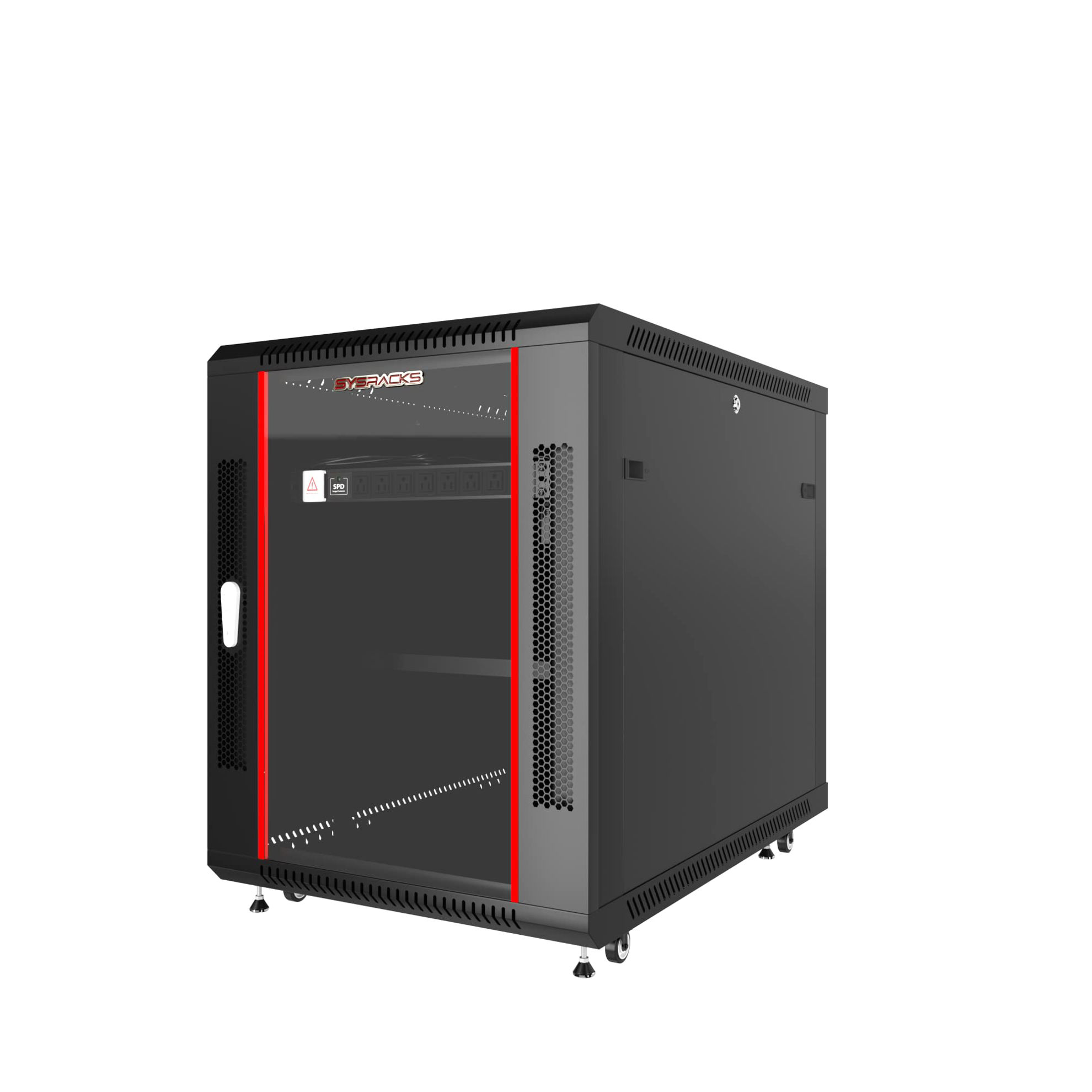 GetUSCart- SYSRACKS 12U 35 Inch Depth Server Rack Cabinet Enclosure ...