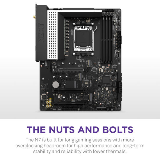 GetUSCart- NZXT N7 B650E - AMD B650 Chipset - Supports AMD Ryzen 9000 8000 & 7000 Series CPUs ...