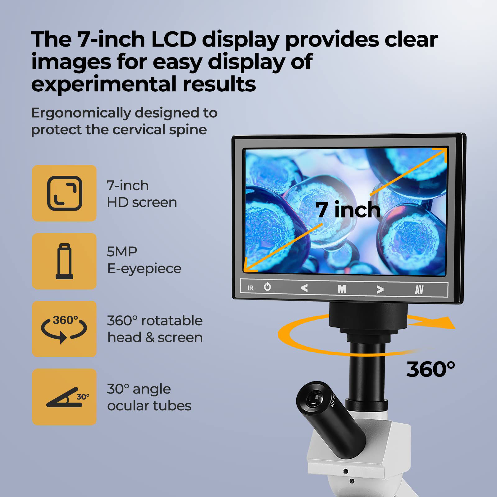 GetUSCart- Vabiooth Dual-View Lab Compound Monocular Microscope 40X ...