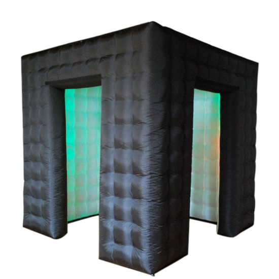 GetUSCart- Black Inflatable Photo Booth Enclosure Photobooth Tent, with ...