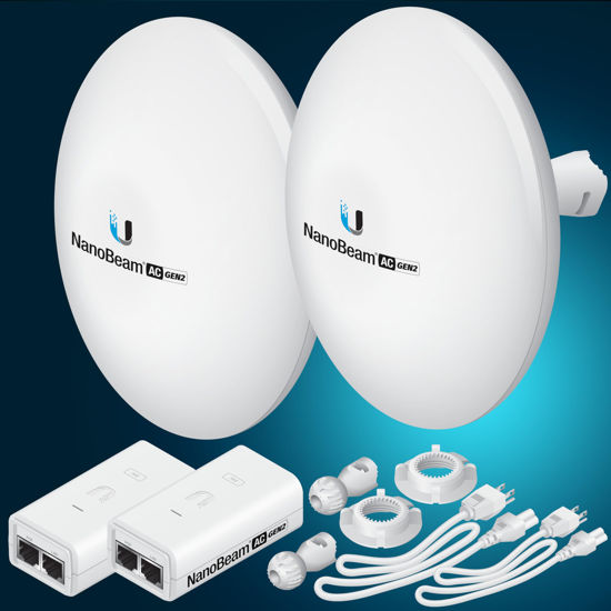 GetUSCart- Wireless Bridge NBE-5AC-GEN2 PRE-CONFIGURED Bundle of 2 ...