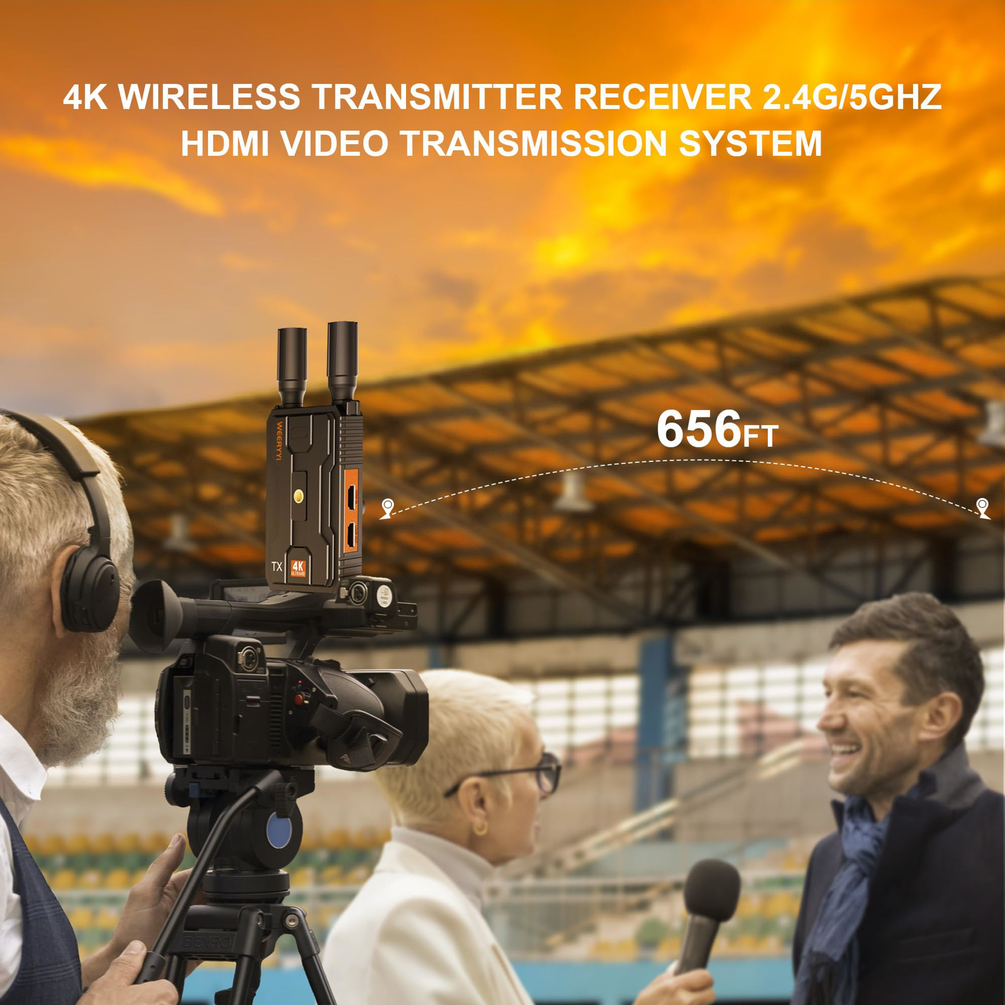 GetUSCart- (1TX+1RX) Weeryyi 4K Wireless HDMl Transmitter and Receiver ...