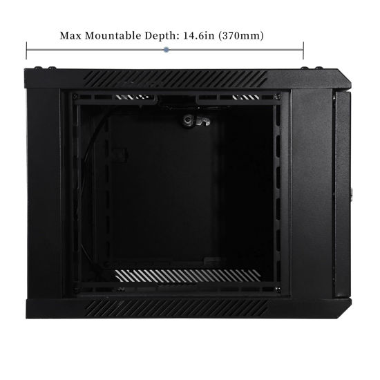 GetUSCart- RackPath 6U Performance Wall Mount Server Cabinet Network Rack Enclosure, Quiet ...