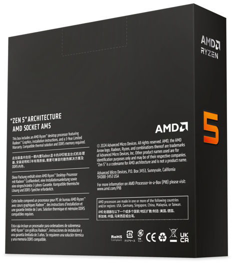 GetUSCart- AMD Ryzen™ 5 9600X 6-Core, 12-Thread Unlocked Desktop Processor