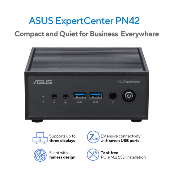 GetUSCart- ASUS ExpertCenter PN42 Fanless Mini PC Barebone with Intel ...