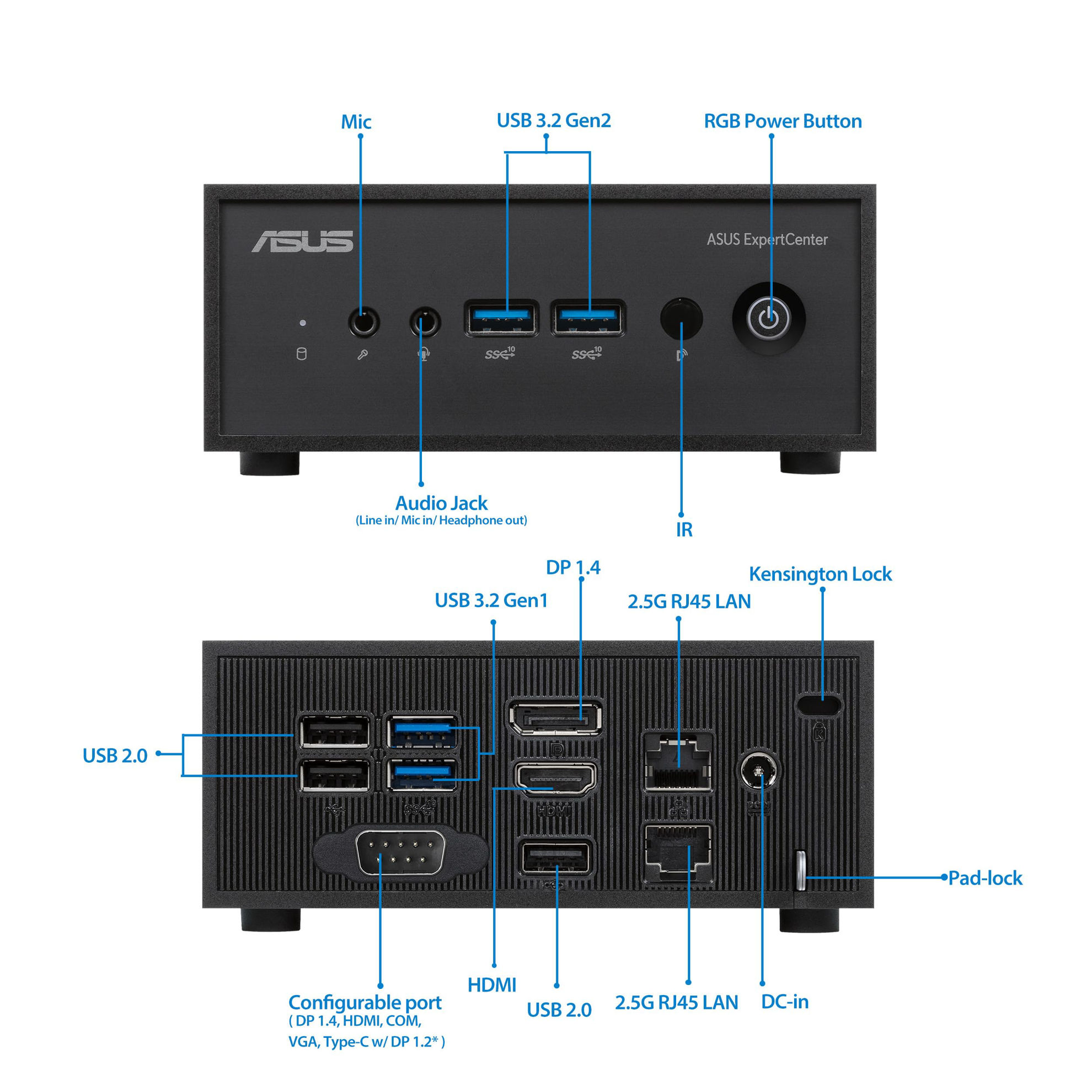 GetUSCart- ASUS ExpertCenter PN42 Fanless Mini PC Barebone with Intel ...