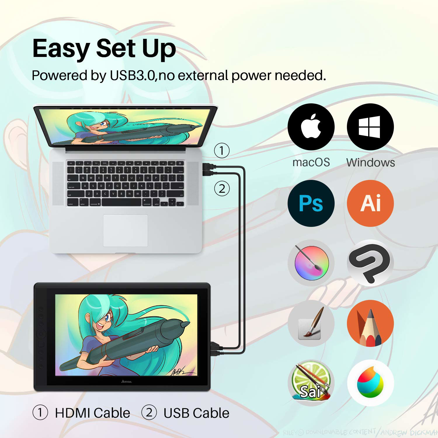 GetUSCart- Artisul D16 15.6 Inch Drawing Tablet with Screen IPS ...