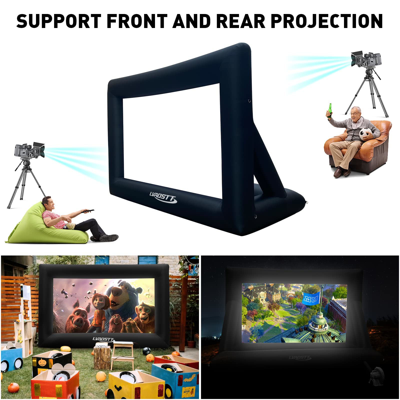 GetUSCart- Inflatable Projector Screen, 20ft Inflatable Movie Screen ...