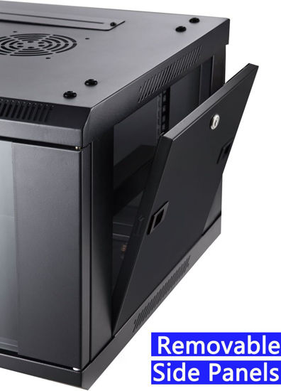 GetUSCart- 6U Wall Mount Server Cabinet Network Rack Enclosure Locking Glass Door by NETECABLE
