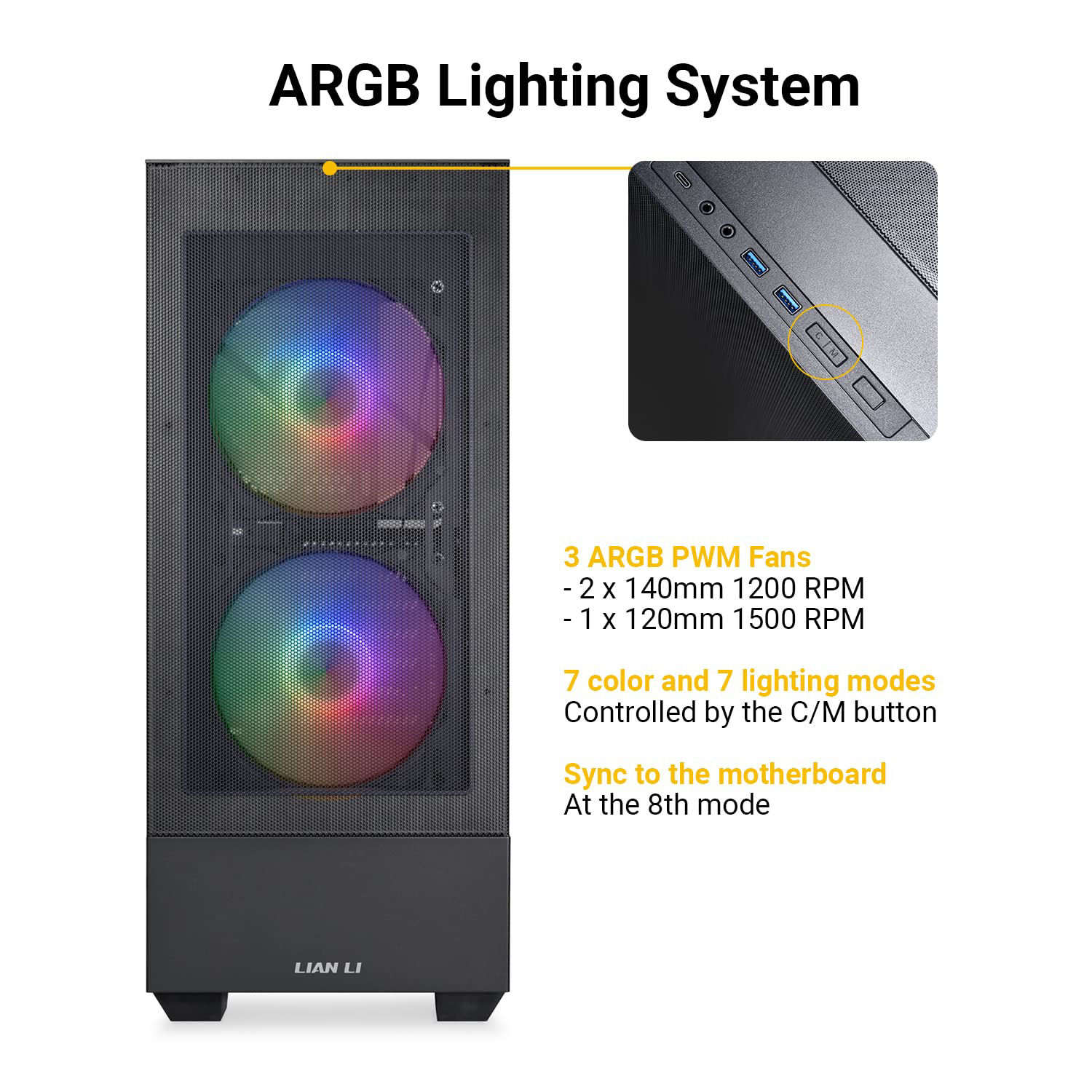 GetUSCart- LIAN LI High Airflow ATX PC Case, RGB Gaming Computer Case ...