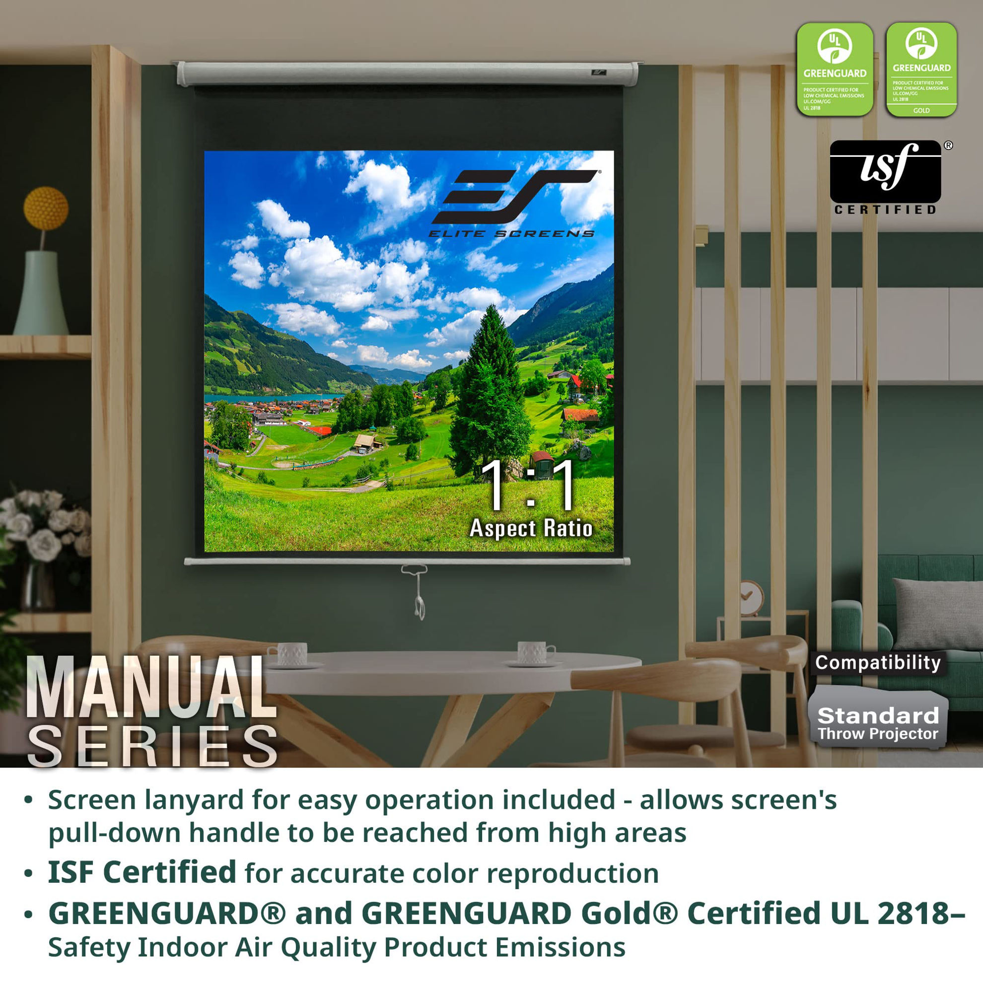 GetUSCart- Elite Screens Manual Series, 100-INCH 16:9, Pull Down Manual ...