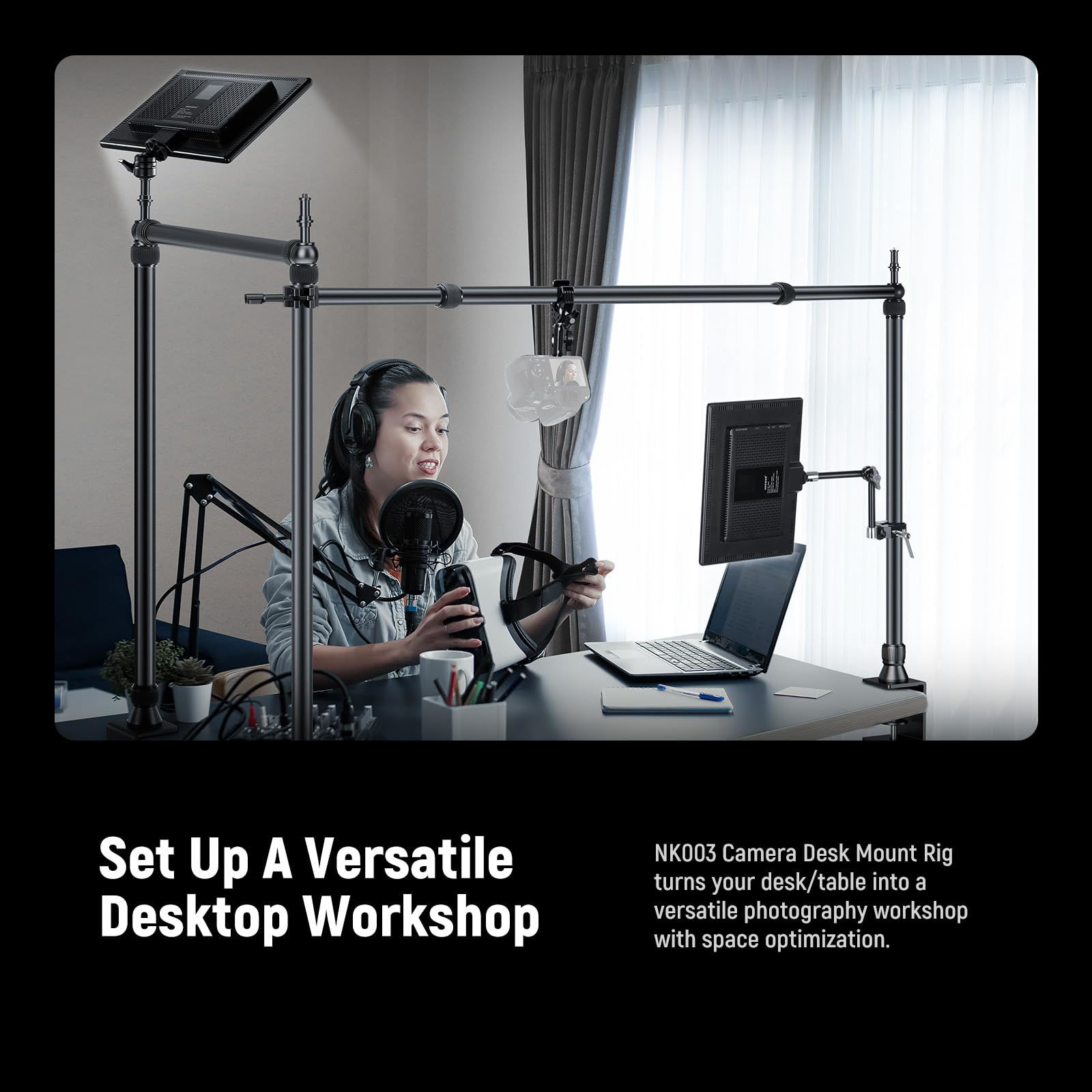 GetUSCart- NEEWER Overhead Camera Mount Rig with Dual Ball Head Super ...