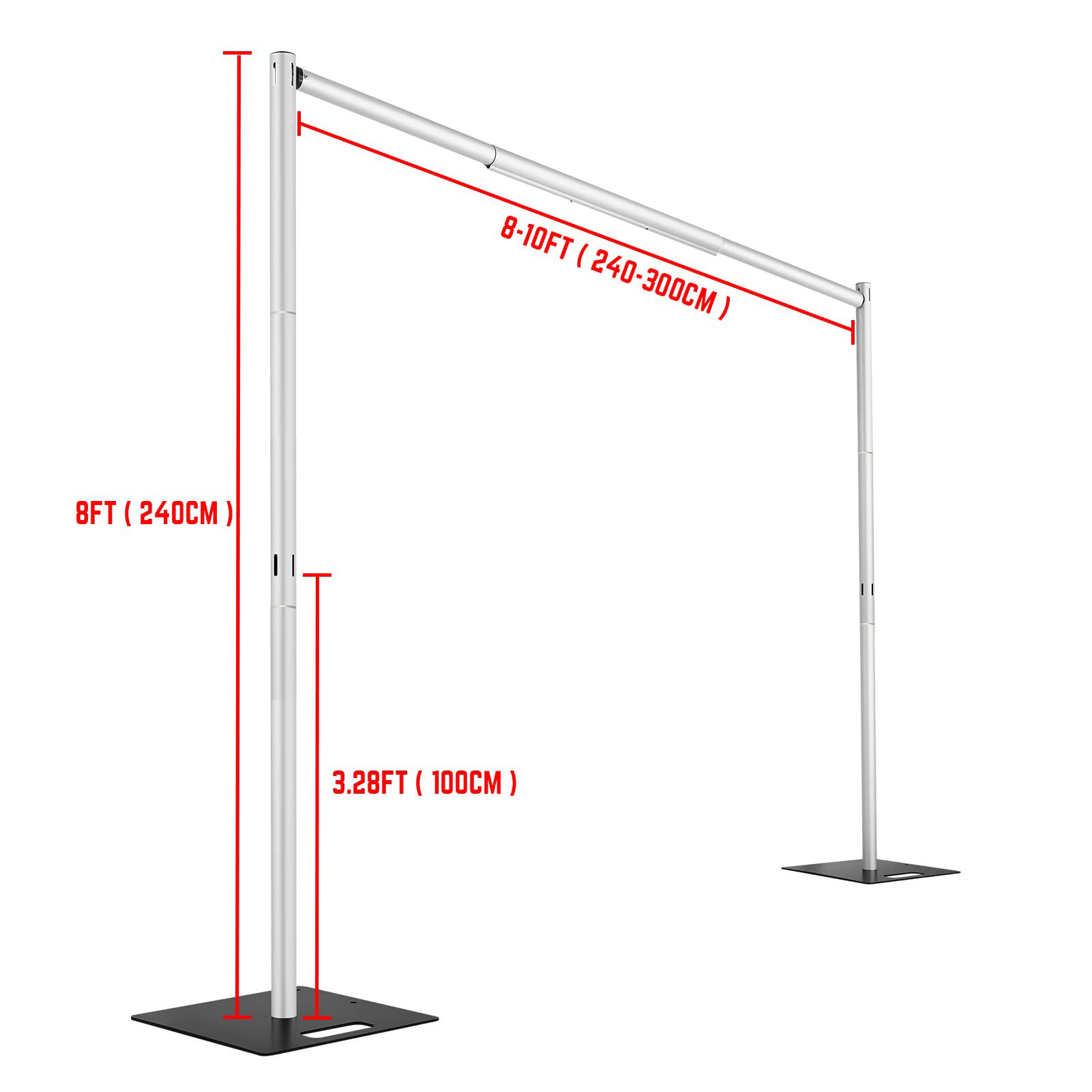 GetUSCart- Hecis Pipe and Drape Backdrop Stand Kit 8ft x 10ft, Heavy ...