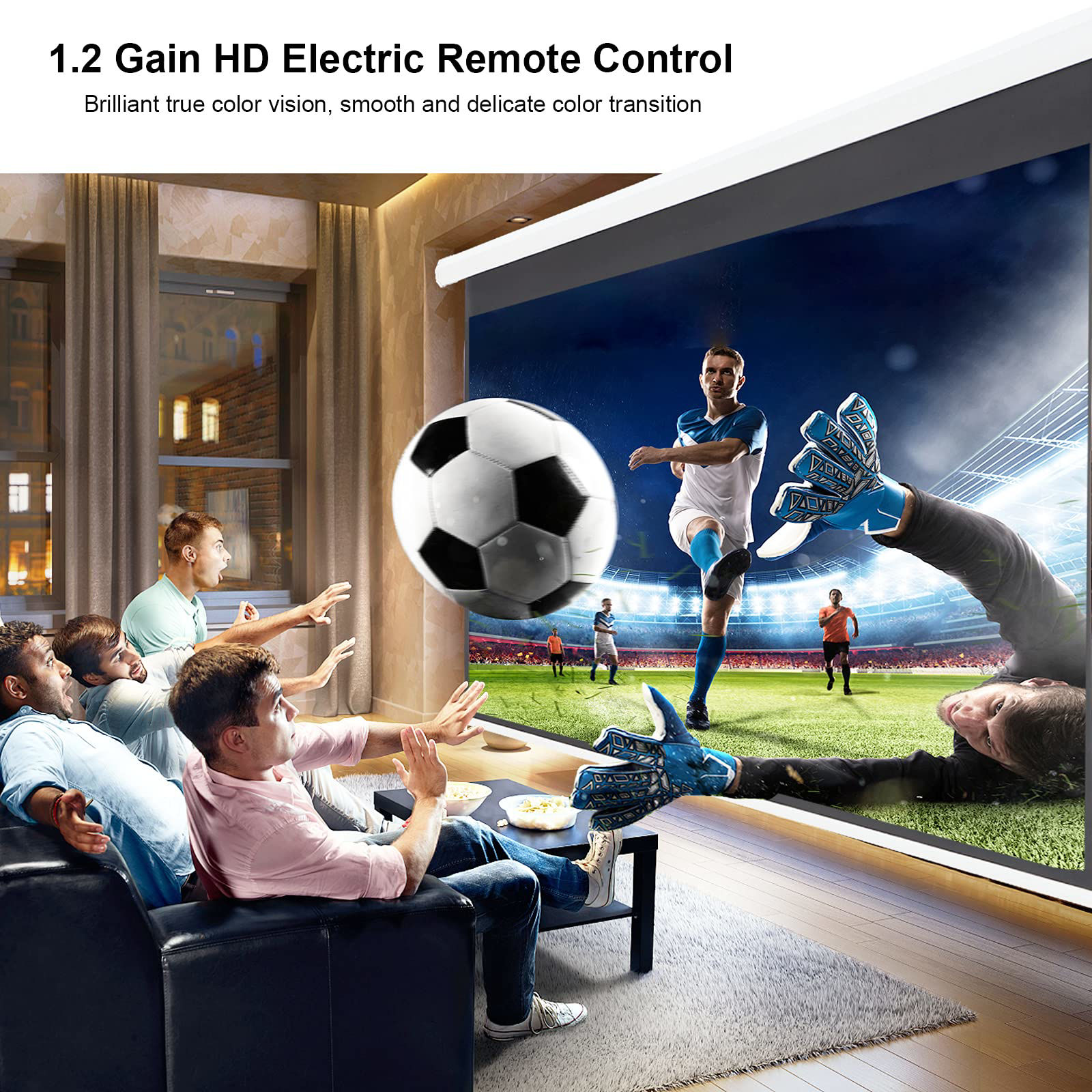 GetUSCart- YODOLLA 84inch Motorized Projection Screen, 16:9 4K 3D HD ...