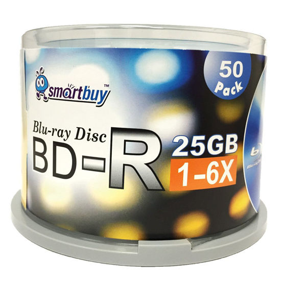 GetUSCart- Smartbuy 600 Pack Bd-r 25gb 6X Blu-ray Single Layer Recordable Disc Logo Top Blank ...