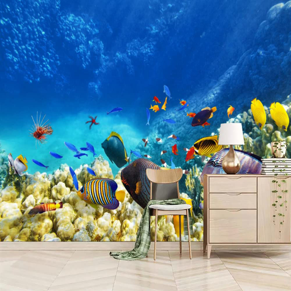 GetUSCart- ATTAFE Underwater World Coral Reef Scenery 3D Mural ...