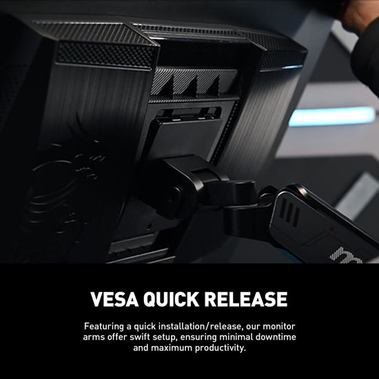 GetUSCart- MSI MPG MT201DR - Premium RGB Dual Monitor Stand Arms, 17-35 ...