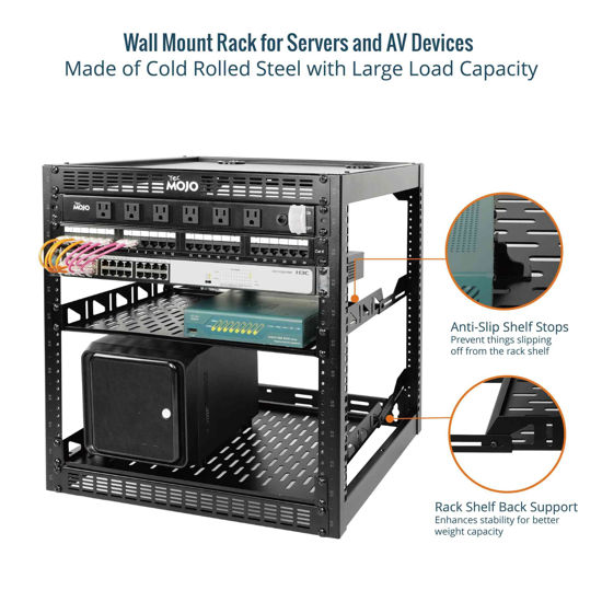 GetUSCart- Tecmojo12U Open Frame Network Rack for Servers & AV Gear ...