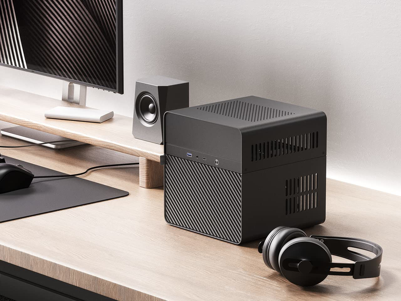 GetUSCart- JONSBO N2 Black NAS ITX Case 5+1 Disk Bays Mini Aluminum ...