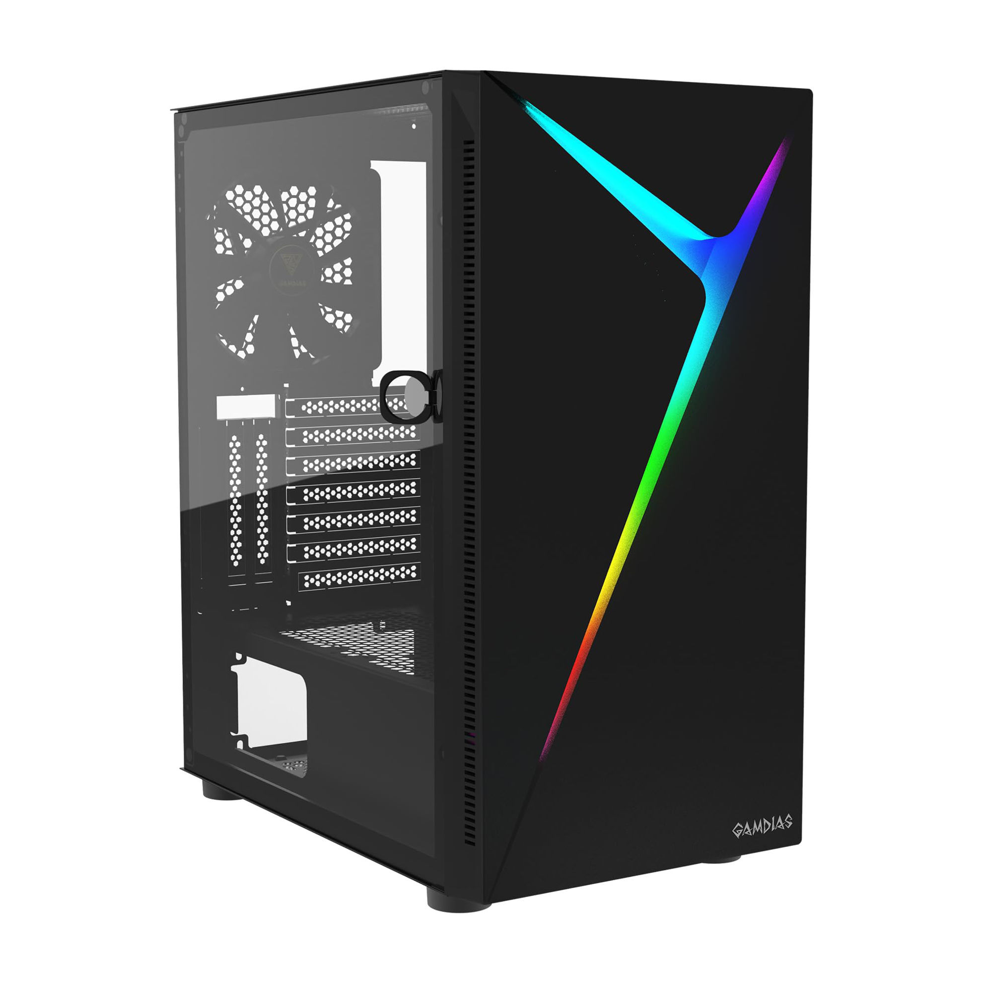 GetUSCart- GAMDIAS ATX Mid Tower Gaming Computer PC Case with Tempered ...