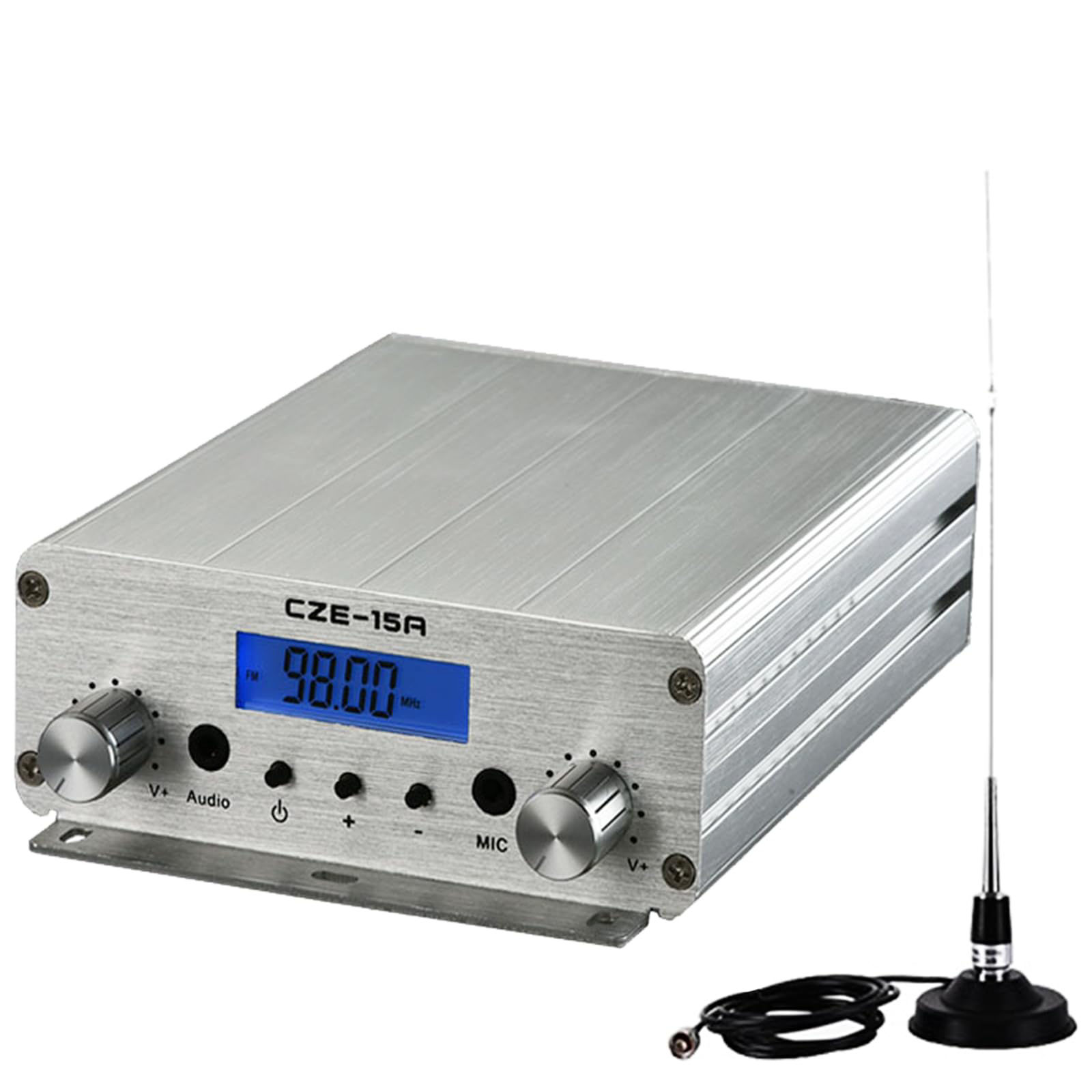 GetUSCart- FM Transmitter,15W FM Radio Broadcast Transmitter for Church ...