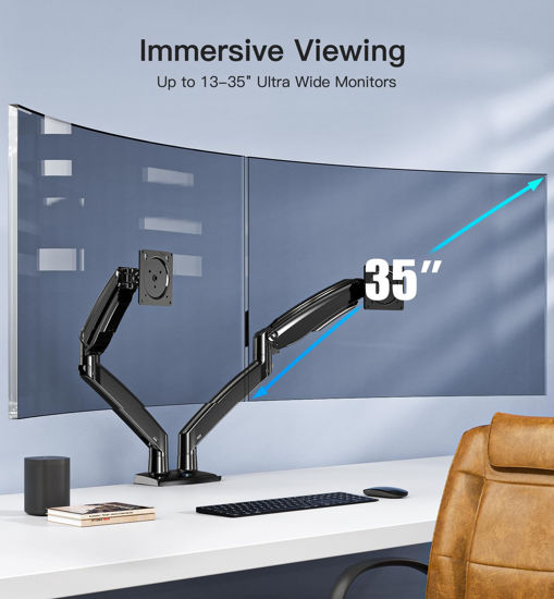 GetUSCart- HUANUO 13-35 inch Dual Monitor Arm for 2 Ultrawide Screens ...
