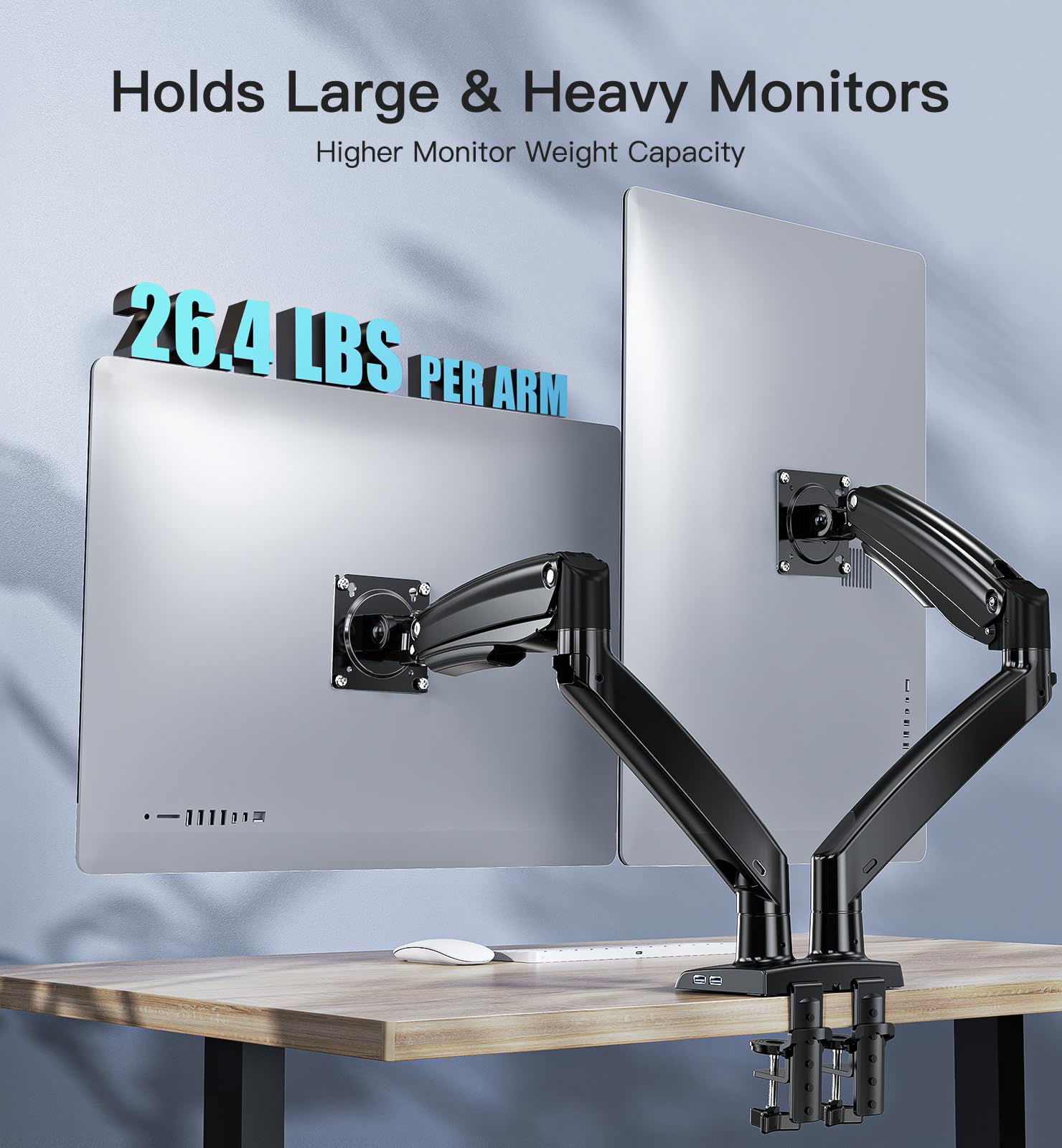 GetUSCart- HUANUO 13-35 inch Dual Monitor Arm for 2 Ultrawide Screens ...
