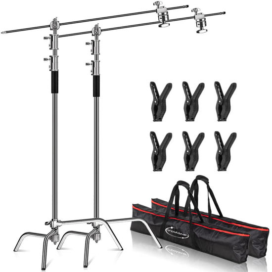 GetUSCart- ShowMaven 2 Packs Heavy Duty C-Stand Light Stand with 4ft ...