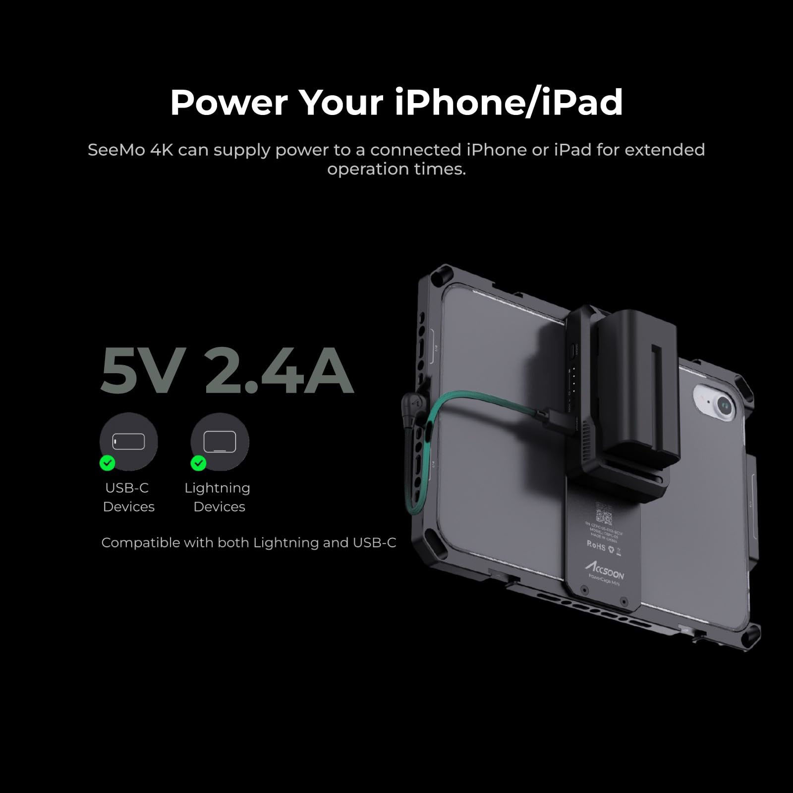 GetUSCart- Accsoon SeeMo 4K HDMI Video Transmitter Adapter for iPhone ...