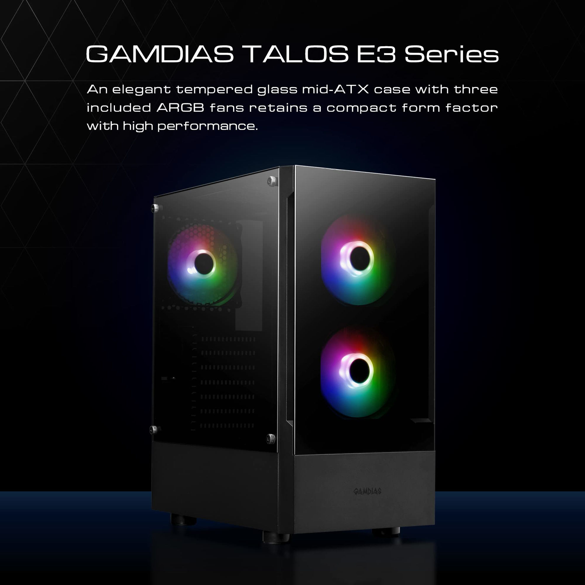 GetUSCart- Gamdias RGB Gaming ATX Mid Tower Computer PC Case with Side ...
