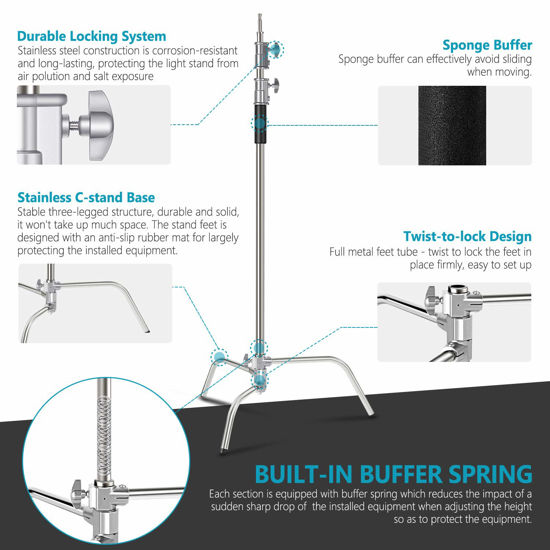 GetUSCart- Neewer 10 Feet/3 Meters Adjustable C-Stand Light Stand with ...