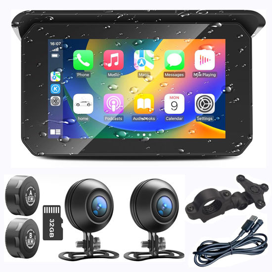 GetUSCart- Motorcycle Carplay and Android Auto Waterproof 5-inch Touch ...