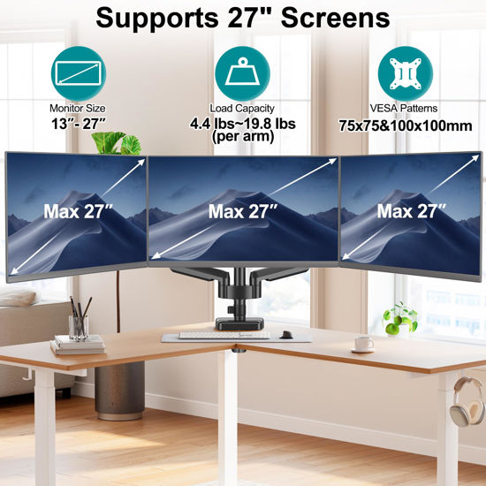 GetUSCart- MOUNTPRO Triple Monitor Desk Mount - Articulating Gas Spring ...